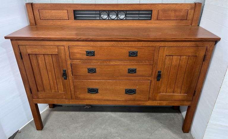 Mission Style Buffet, 62 3/4"W x 17 1/2"D x 45"H, nice - Albrecht ...