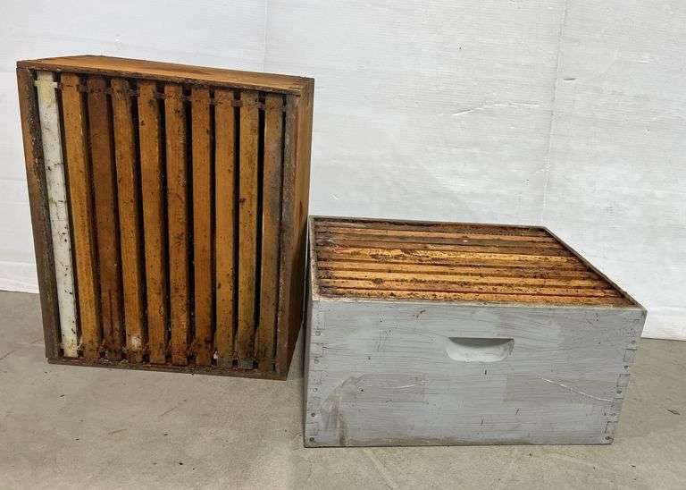 Beehive, 10 frames with mostly drawn comb, 2-deep, 20"W x 16"D x 10"H ...
