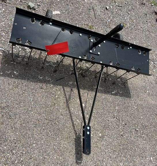 Pull behind lawn thatcher, 40"W - Albrecht Auction Service