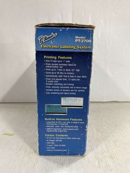 Brother P-Touch PT-2700 electronic thermal labeling system with built ...