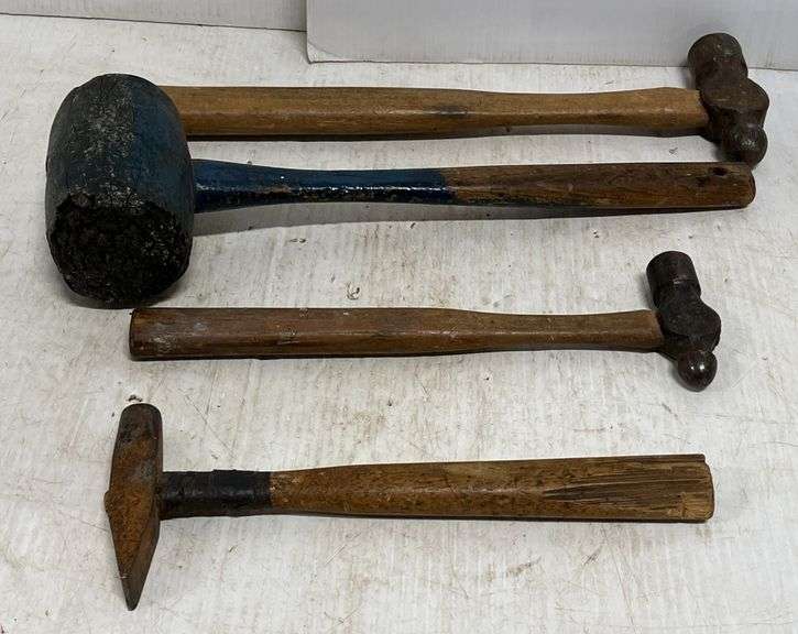 (4) Older tools, include: 2- Ball peen hammers: one is True Temper no ...
