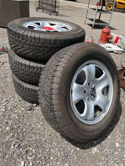 Set of (4) Tires and (4) Matching Honda 16" rims, Continental brand ...