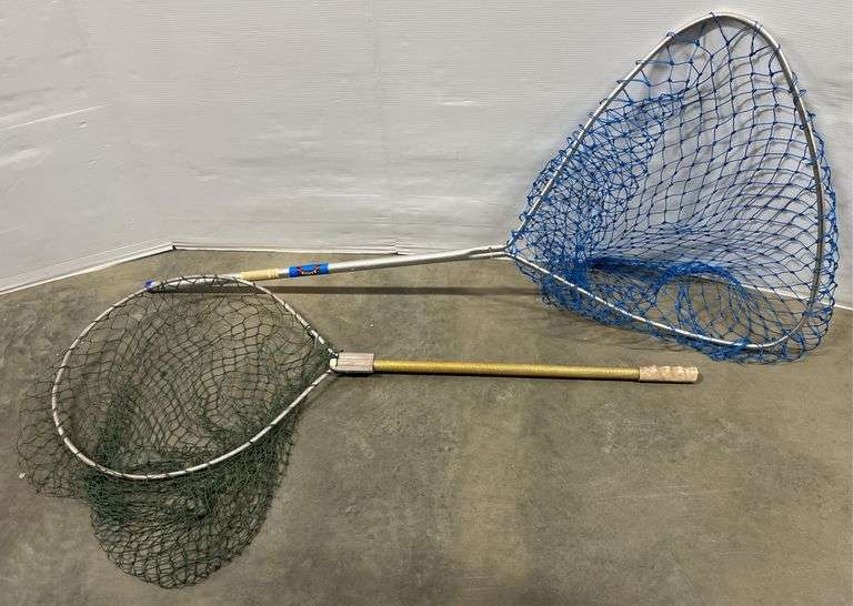 (2) Fishing nets, includes: One- Ranger Landing Net, 5' x 27", and One ...