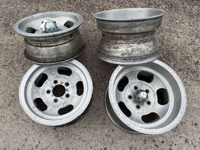 (4) American Racing Mag wheels, 4 1/2" bolt pattern: Two- 15-8, Two- 14 ...