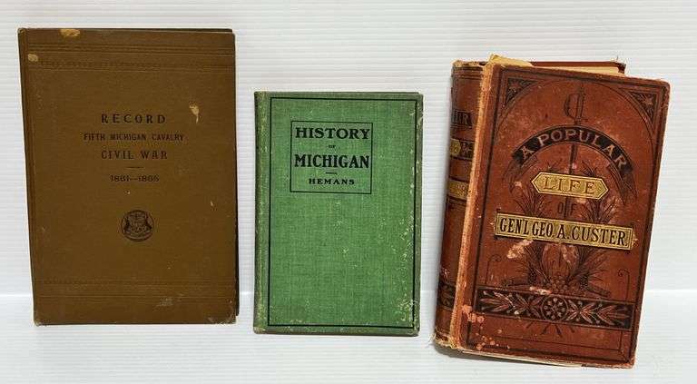 (3) Books: Record Fifth Michigan, Cavalry Civil War 1864-1865, and ...