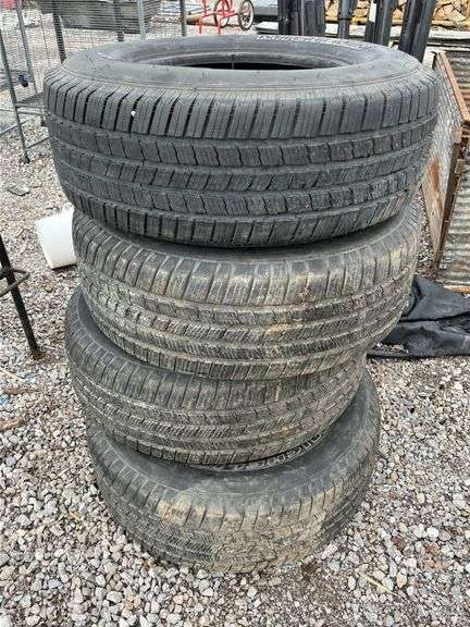 Set of (4) 16" Chrome rims, 6-hole bolt pattern with tires, fits Ford ...