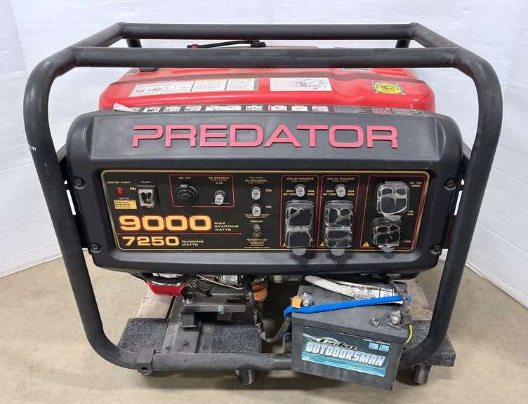 Predator generator, 9000 starting watts, 7250 running watts, up to 13 ...