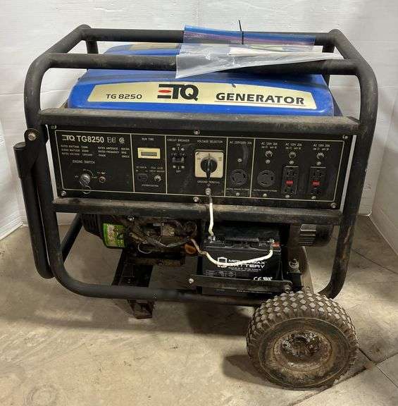 ETQ Model TG 8250, air cooled gas generator, turn key, works great ...