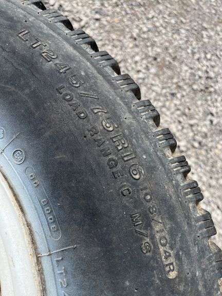 (3) 6-Lug trailer tires and rims, 245/75R16, tires hold air - Albrecht ...