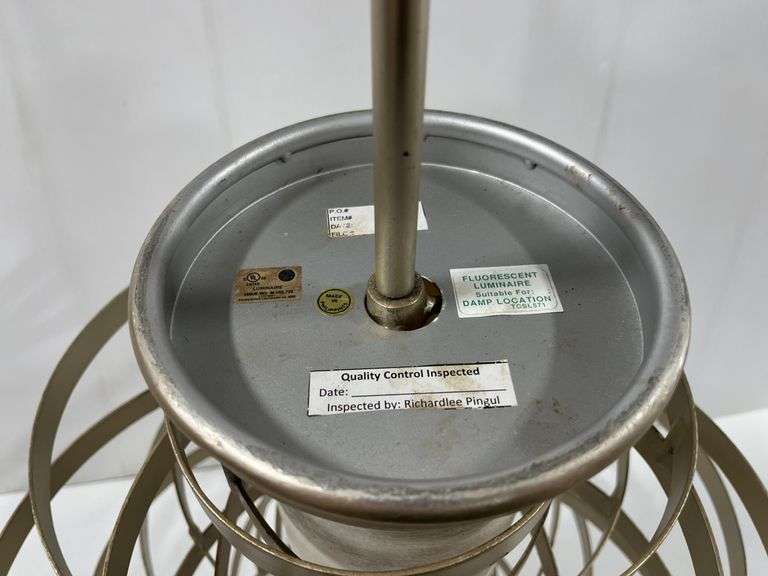 Mid-century cyclone light fixture, made by Max Sauze for Scolario, 36"H ...