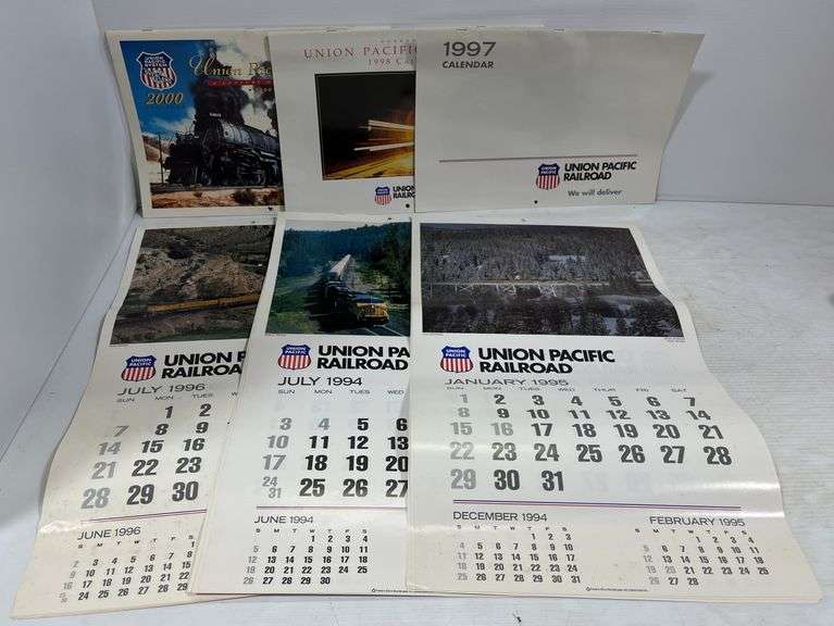Union Pacific calendars, oldest from 1994 - Albrecht Auction Service