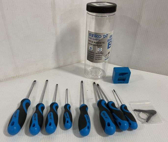 11-Piece screwdriver set with plastic packing, phillips and slotted ...