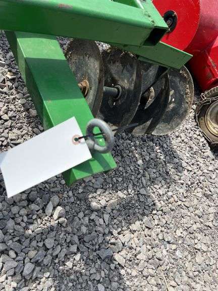 2-row disk for garden tractor/mower, approx. 48" x 4', good - Albrecht ...