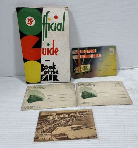 World's Fair items, include: Chicago 1933 official guide, (2) Pictorial ...