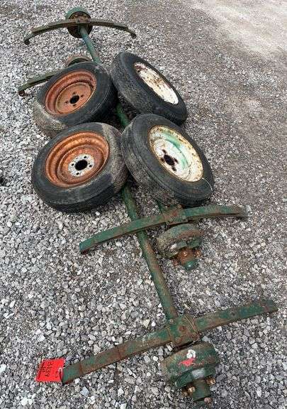 (2) 1.75" Trailer axles, approx. 2,000 lb. capacity each, 67" center to ...
