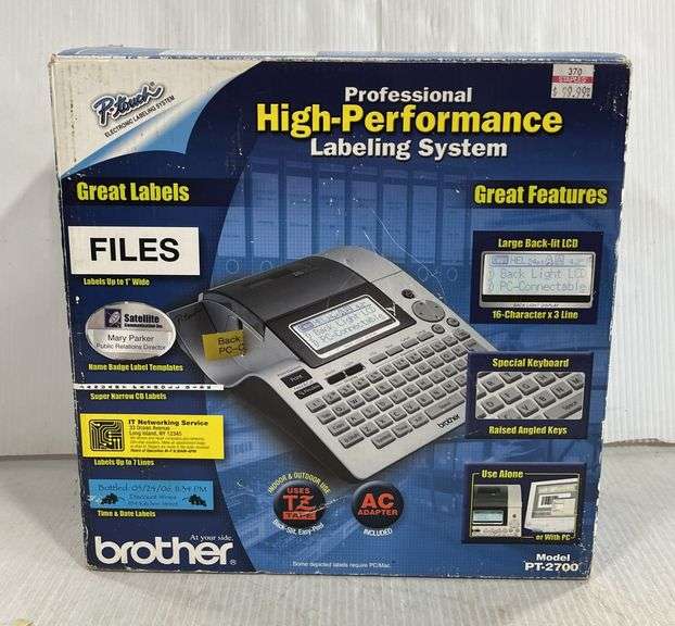 Brother P-Touch PT-2700 electronic thermal labeling system with built ...