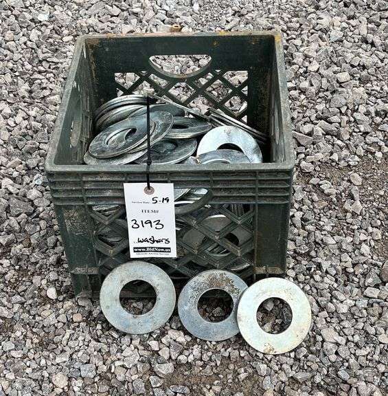 (150) 4 1/2" Washers with 2" hole, good - Albrecht Auction Service