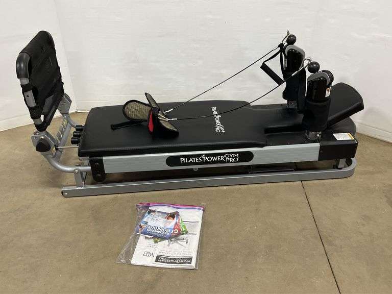 Pilates Power Gym Pro with rebounder and leg straps, manual and user's ...