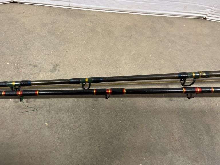 (2) Heavy duty rods and reels, includes: 2- Shimano reels, LTD20 and ...