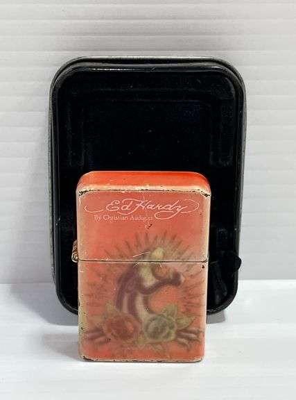 Zippo lighter with Indian symbol, and NuLite-Ed Hardy Lighter, up to 2 ...