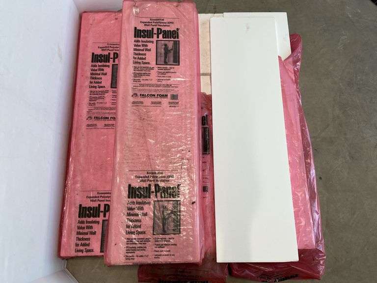 (4) Packages of "Falcon Foam" Insul-panel Insulation: Three packs have ...