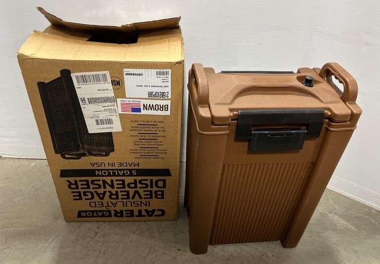 5-Gallon Cater Gator insulated beverage dispenser, made in USA, 26"H ...