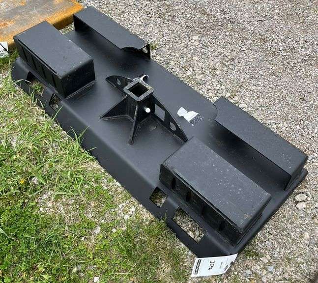 Heavy duty do-all receiver hitch skid steer plate with chain buckets ...