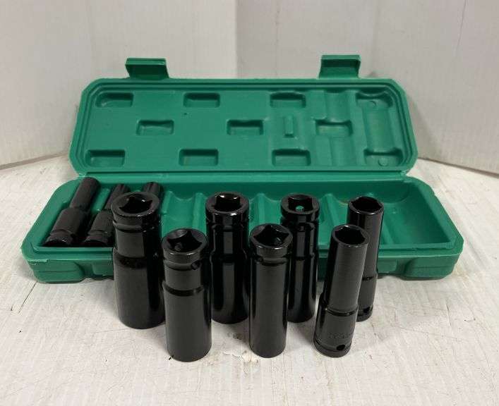 (10) Deep impact sockets, 1/2" drive, 6-point, CR-V steel, 10mm to 24mm ...