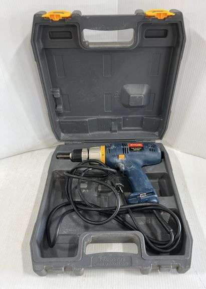 RYOBI "The Clutch Driver" corded electric drill, case- 13"W, used ...