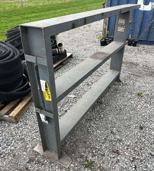 8" C-channel steel rack, 80"W x 51"H - Albrecht Auction Service