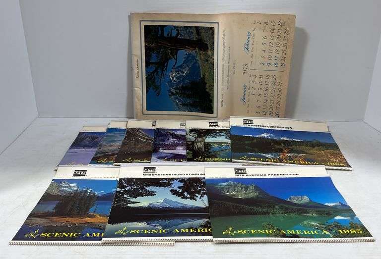 (10) MTS Scenic America calendars, 1975 is the oldest, 16"W - Albrecht ...