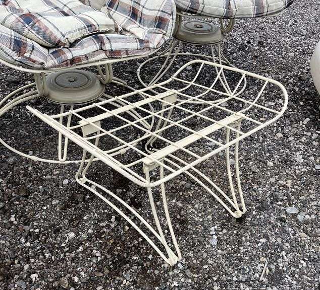 (3) Homecrest patio chairs and ottoman, Mid-Century, comes with ...