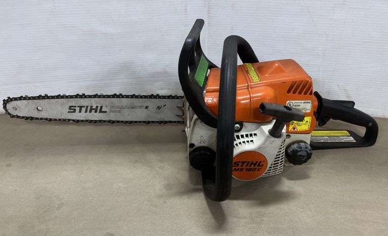 STIHL MS180C Easy Start chainsaw, 16" bar, used for one season, great ...
