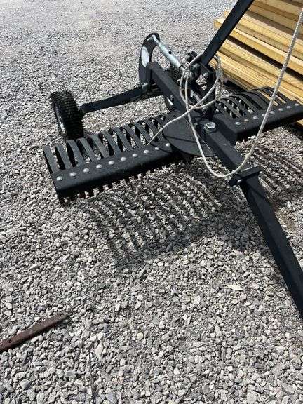 DR pull behind landscape rake, 48", like new - Albrecht Auction Service