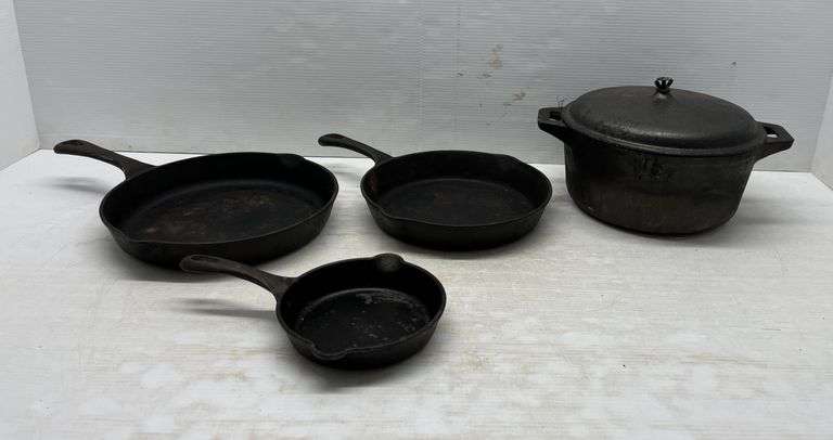 Cast cookware frying pans, include: Victoria 6 1/2", Authentic Kitchen ...