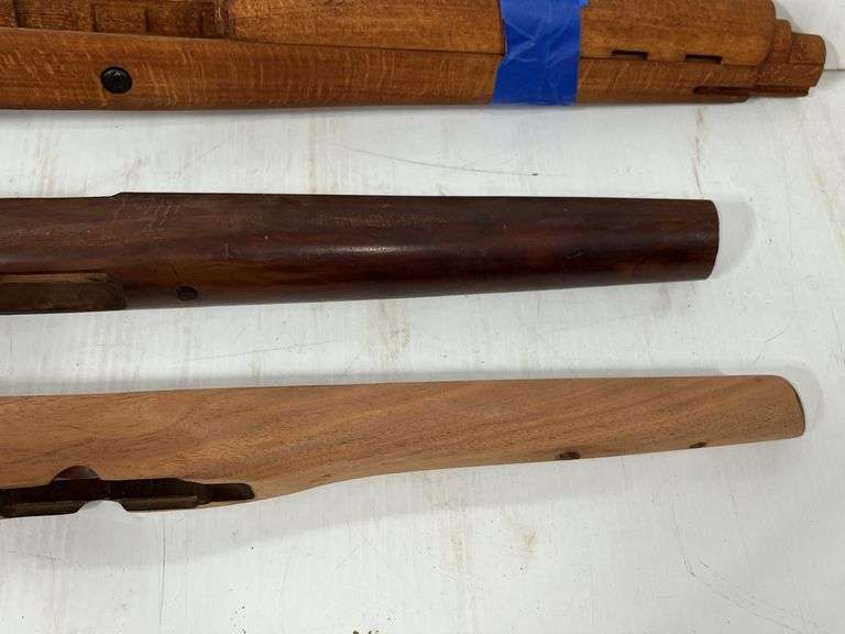(3) Rifle stocks, include: M1 Garand, appears to be new; Unfinished ...
