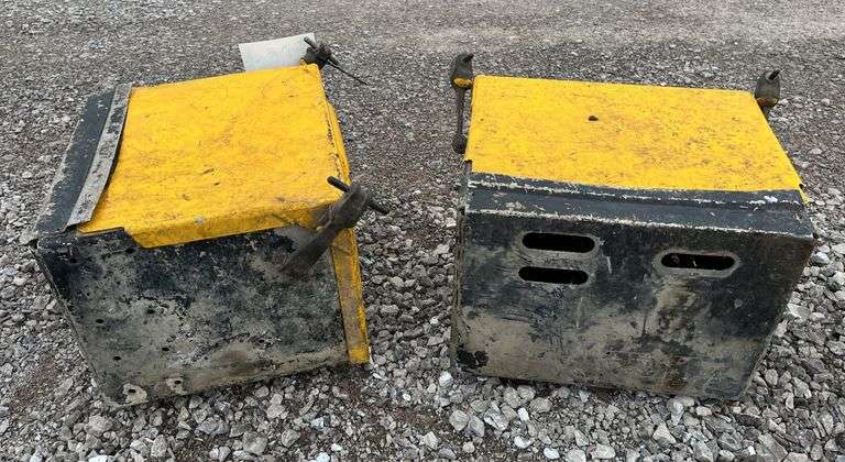 (2) Frame mount battery boxes, 15"W x 17"D x 13"H, fair condition ...