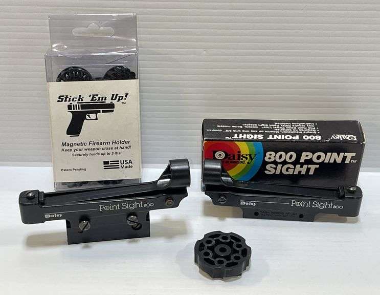 (2) Daisy 800 Point Sights, and pellet revolver pellet holders, used ...