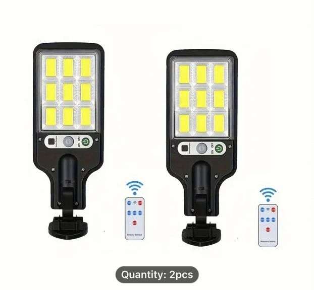 (2) Solar sensor lamp outdoor lights with three lighting modes, motion ...