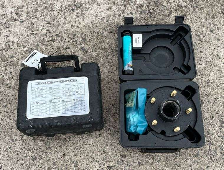 (2) Trailer hub kits with bearings and seals, in storage cases for ...