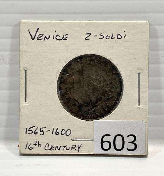 Venice 16th Century silver coin, 1565-1600, 425 years old, very good ...