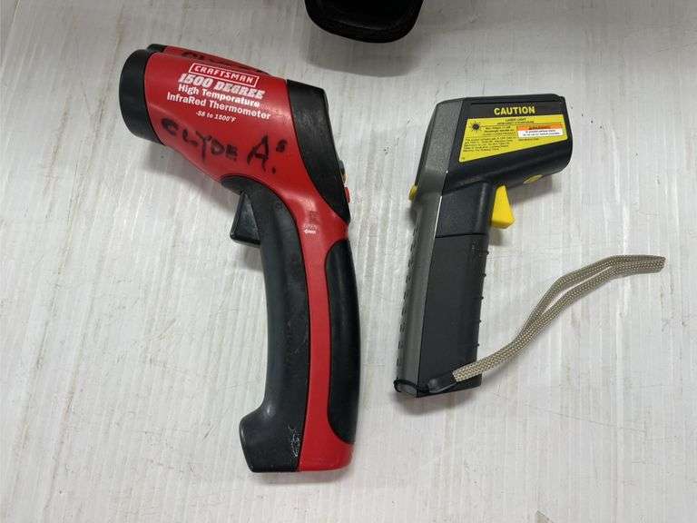 (2) Infrared thermometers: 1- Craftsman 1500° high temp thermometer ...