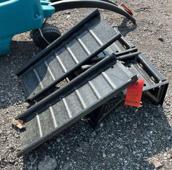 4-Piece steel car ramps, 10 3/4"W - Albrecht Auction Service