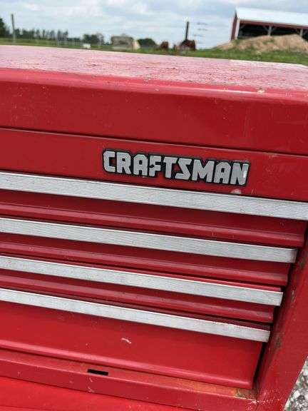 Rolling metal Craftsman stacking tool box, 26 1/2"W x 18"D x 46"H, no ...