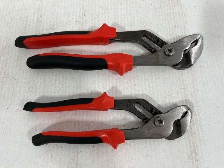 2-Piece groove joint plier set, heavy-duty, hardened jaws with heat ...