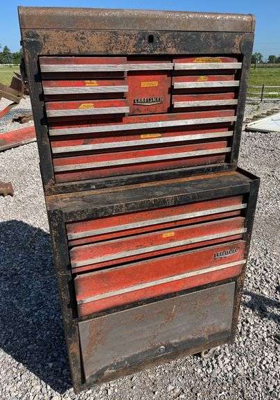 Craftsman upper and lower tool box, 51"H x 26"W, rusty - Albrecht ...