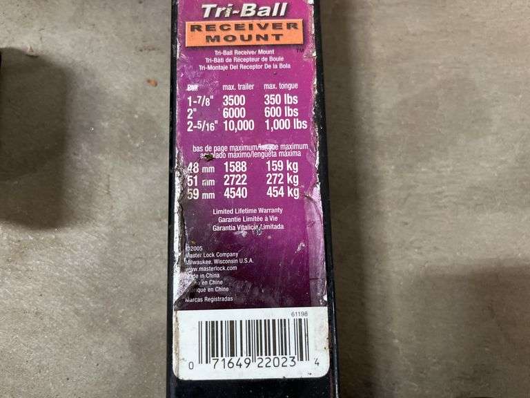 Heavy duty 3-ball hitch and sleeve, great - Albrecht Auction Service