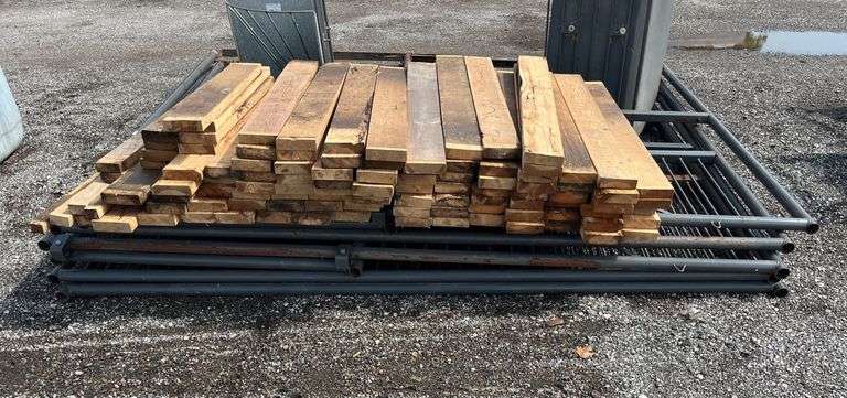 Horse stalls: (2) Stall fronts with swing-out feeders, (3) Stall sides ...