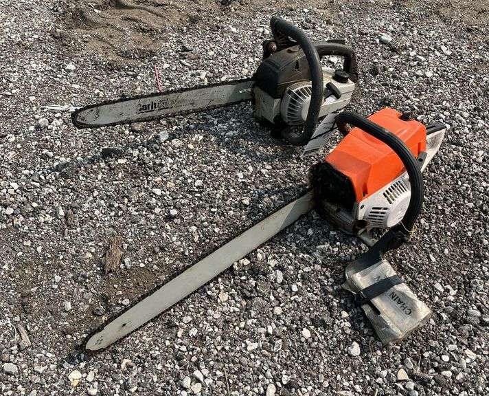 (2) Chainsaws, 20" and 24" bars, have been sitting a while, may need work - Albrecht Auction Service