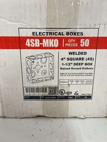 Box full of (42) Orbit electrical boxes, new - Albrecht Auction Service